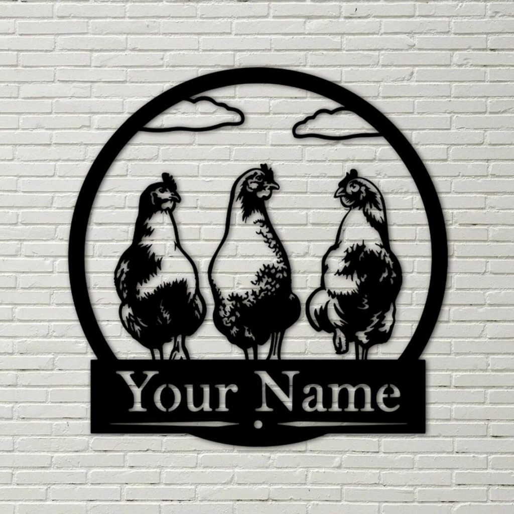 Chicken Hens Farm Metal Signs House Warming Gift for Farmer Rustic Farm ...