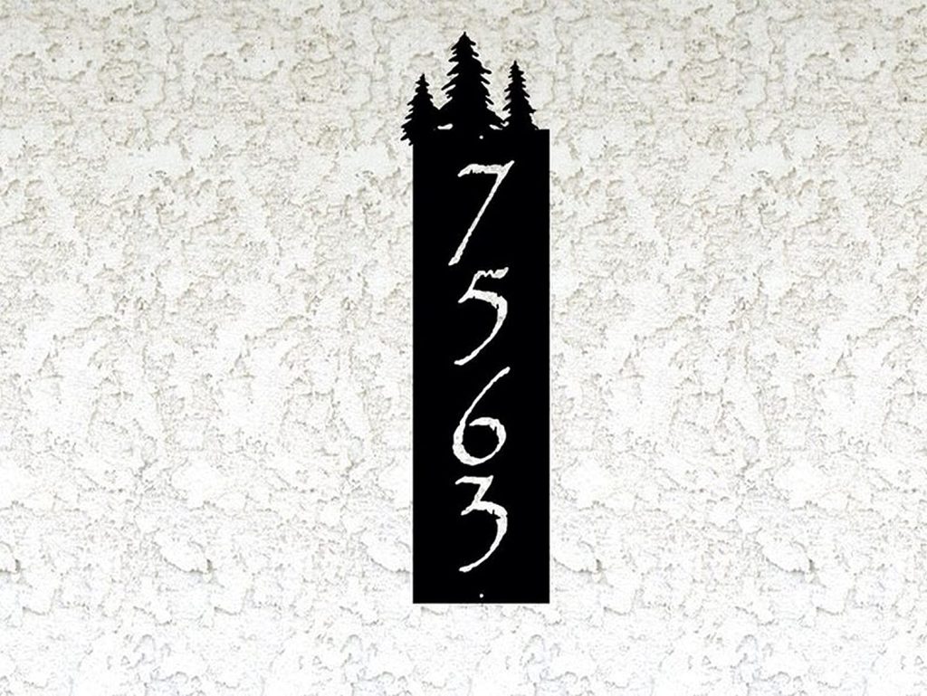 Personalized Rustic Pine Tree Forest Address Sign Custom Wildness ...