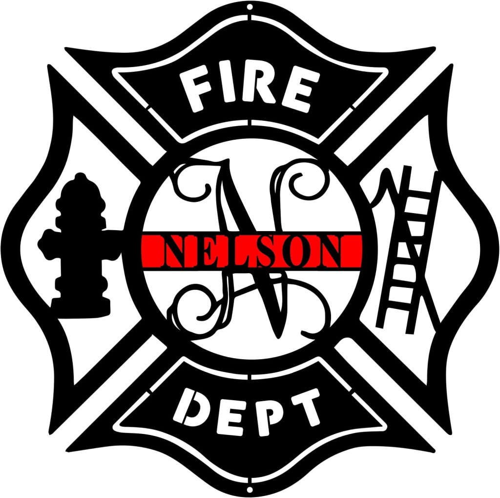 Fire fighters Personalized Metal Name Signs Fire Department Decor ...