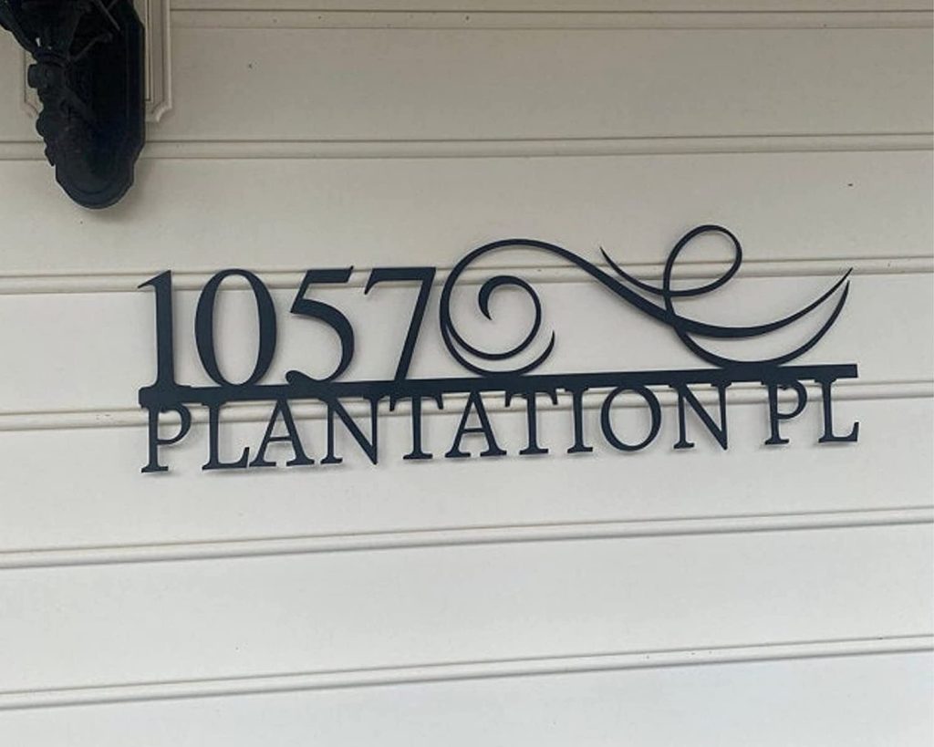 Custom Street Address Sign Modern House Number Signs Outdoor Decor ...