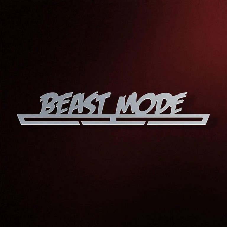 Beast Mode Sports Medal Hanger Display Wall Rack Frame Motivational ...