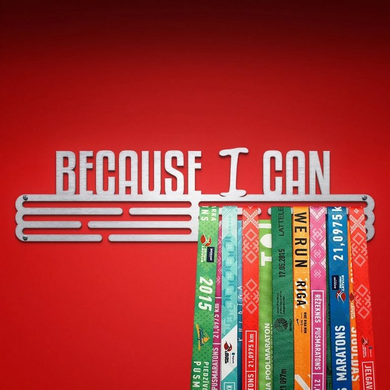 Because I Can Medal Hanger Display Wall Rack Frame With 12 Hooks For ...