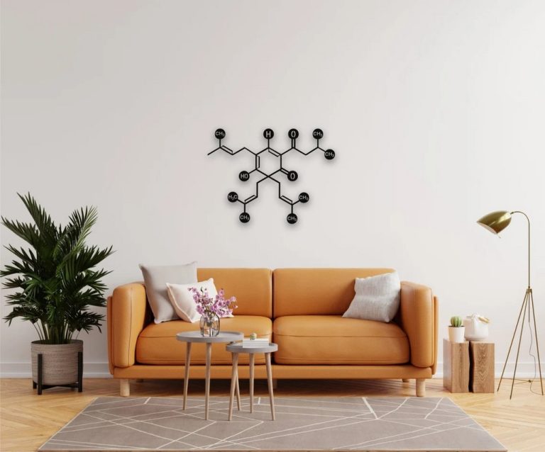 Beer Molecule Metal Wall Art Laser Cut Metal Sign Biology Chemistry Art ...