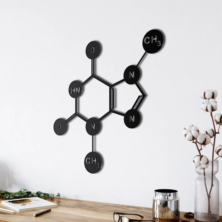Coffee Formula Metal Wall Art Laser Cut Metal Sign Biology Chemistry ...
