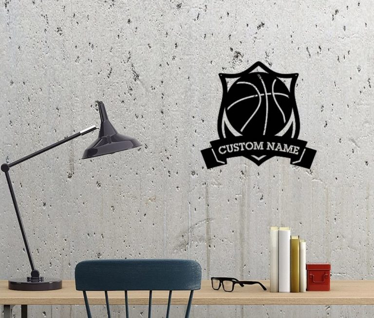 Custom Basketball Player Metal Wall Art Personalized Sports Sign Home ...