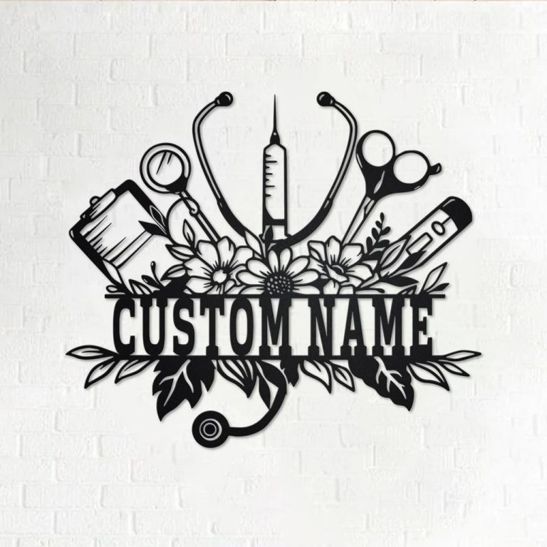 Personalized Metal Nurse Sign Decor Room RN LPN CNA Gifts for Nursing ...