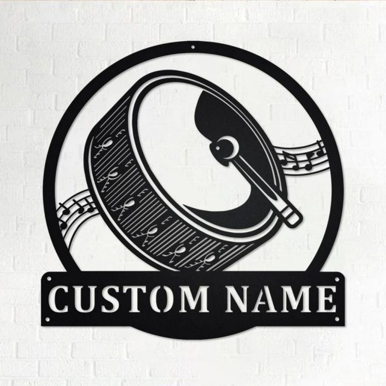 Drums Musical Instrument Metal Art Personalized Metal Name Sign Music ...