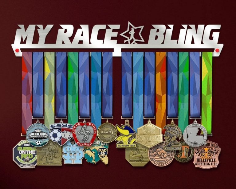 My Race Bling Running Medal Hanger Display Wall Rack Frame for Man ...