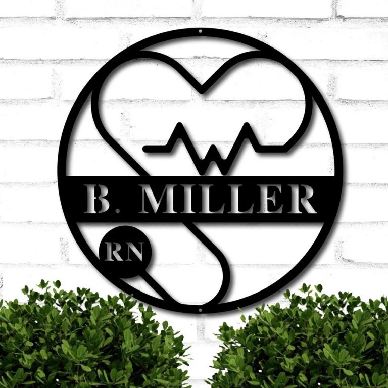 Personalized Nurse Metal Sign LPN Nurse Doctor Sign - Custom Laser Cut ...