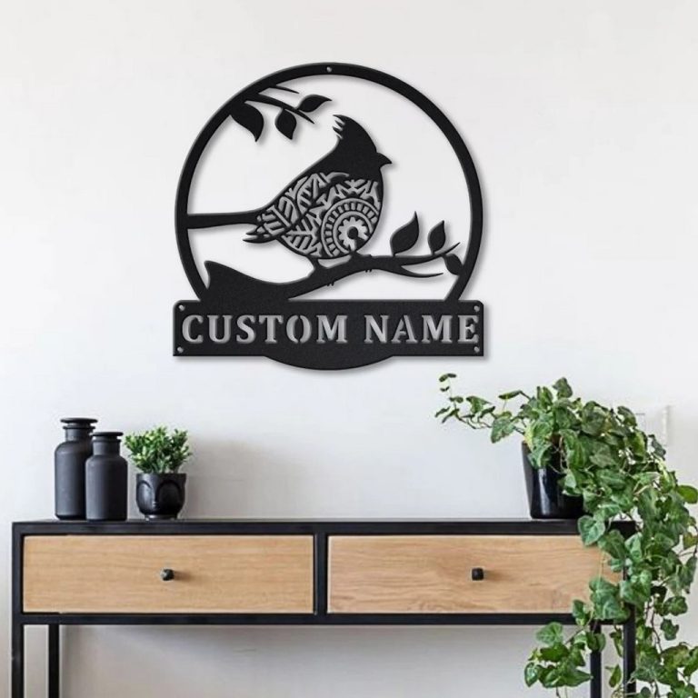 Personalized Cardinals Bird Metal Sign Art Home Decor Gift for Animal ...