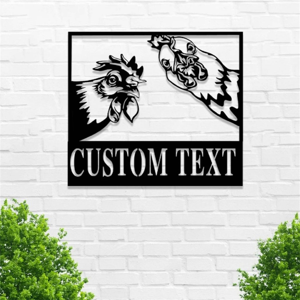 Personalized Chicken Farm Metal Signs Housefarm Wall Art Gift for ...