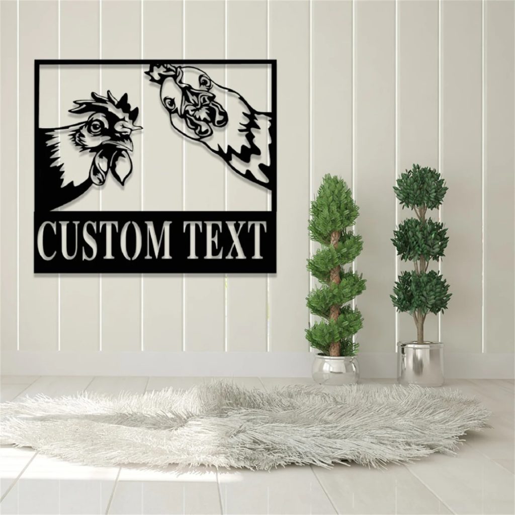 Personalized Chicken Farm Metal Signs Housefarm Wall Art Gift for ...