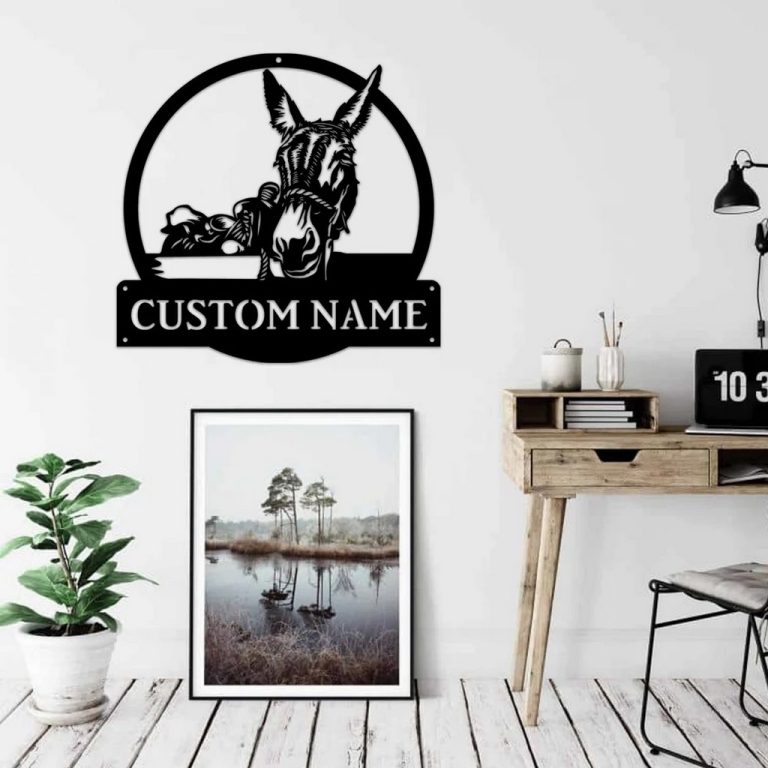 Personalized Donkey Metal Sign Ranch FarmHouse Decor Outdoor Gifts for ...