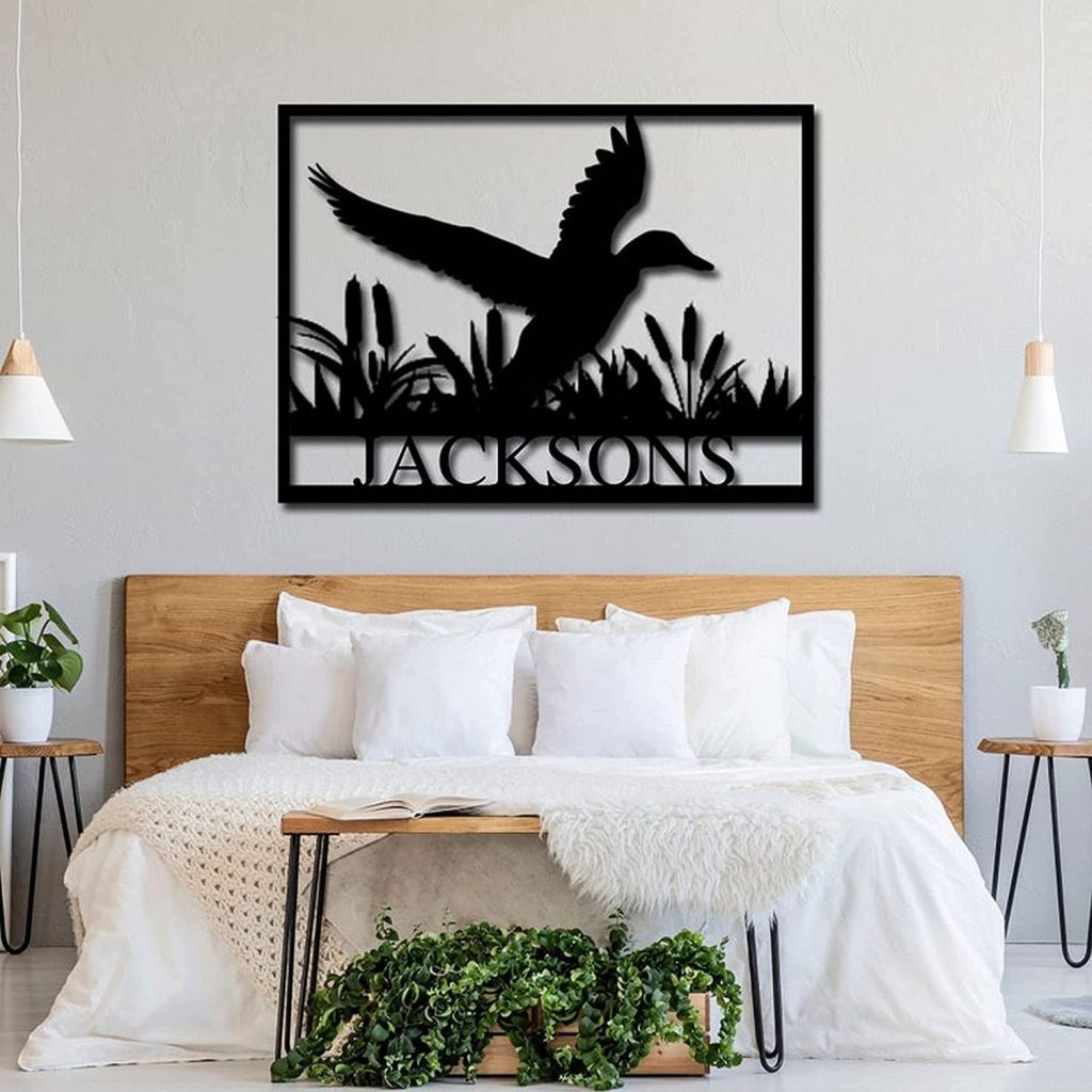 Personalized Duck Hunting Mallard Address Sign Family Name Gift For ...