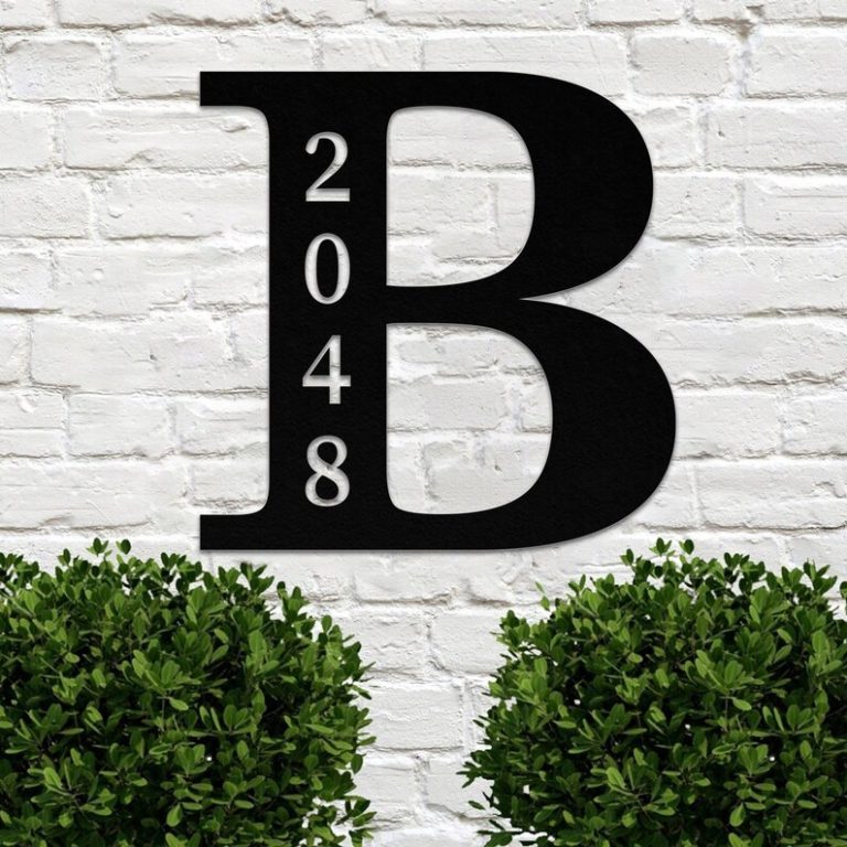 Personalized Family Name Sign Metal Letters Monogram Split Letter ...