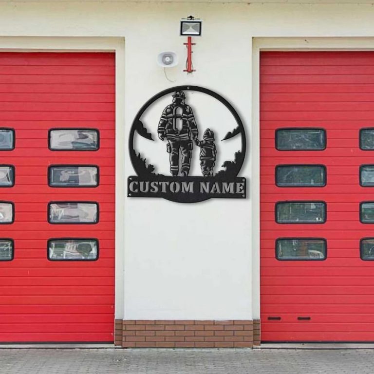 Personalized Firefighter Father And Son Metal Sign Art Gift for Fireman ...
