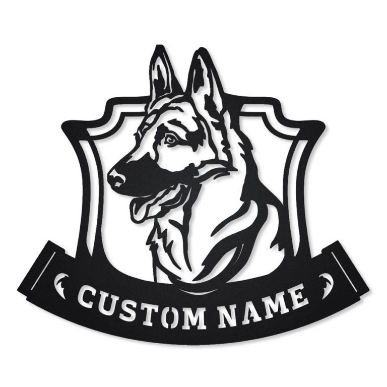 Personalized German Shepherd Police Dog Sign Art Home Decor Gift for ...