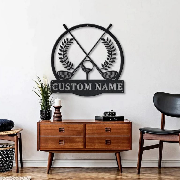 Personalized Golf Ball Metal sign Custom Name Golf Player Signs Gift ...