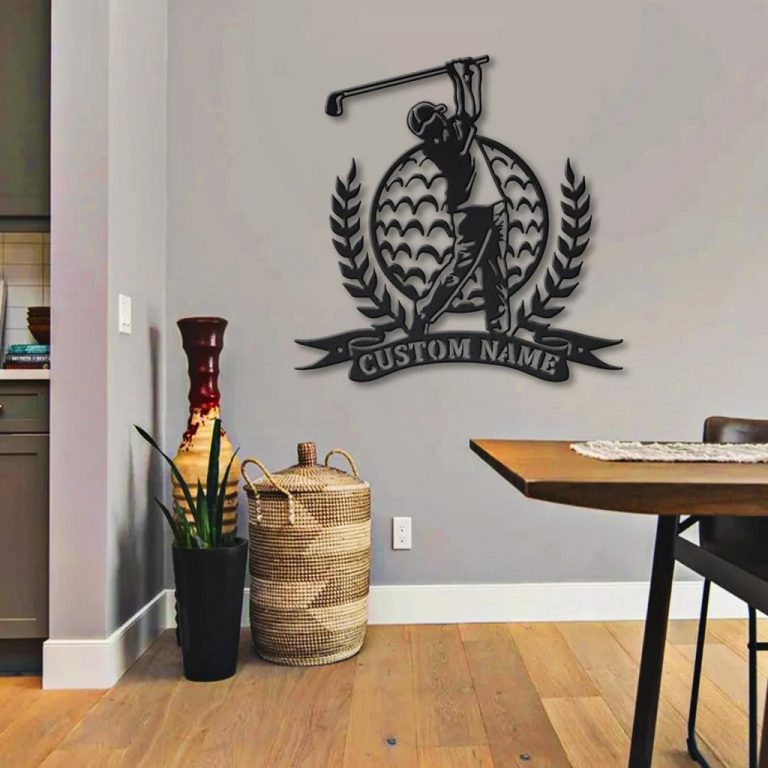 Personalized Golf Metal Sign Custom Name Golf Player Sign Decor Home ...
