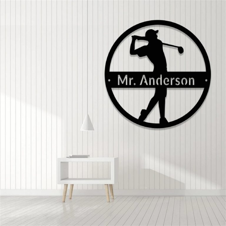 Personalized Golf Ball Metal sign Custom Name Golf Player Signs Gift ...