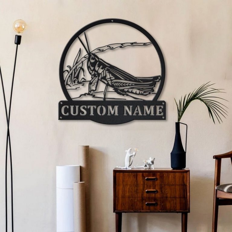 Personalized Grasshopper Metal Sign Art Home Decor Gift for Animal ...