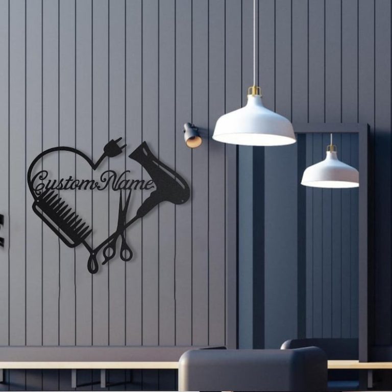 Personalized Hair Dresser Metal Sign Hair Salon Decorations Stylist ...