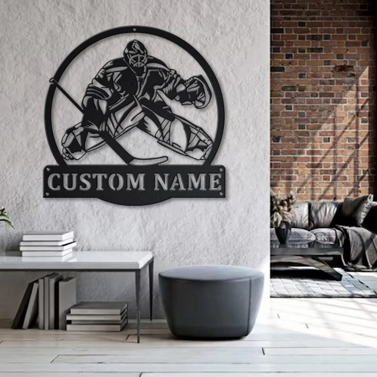Personalized Hockey Goalie Metal Sign Wall Art Decor Home Gift for Fan ...