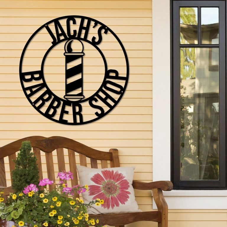 Personalized Metal Barber Shop Sign Custom Hair Stylist Name Sign Hair ...