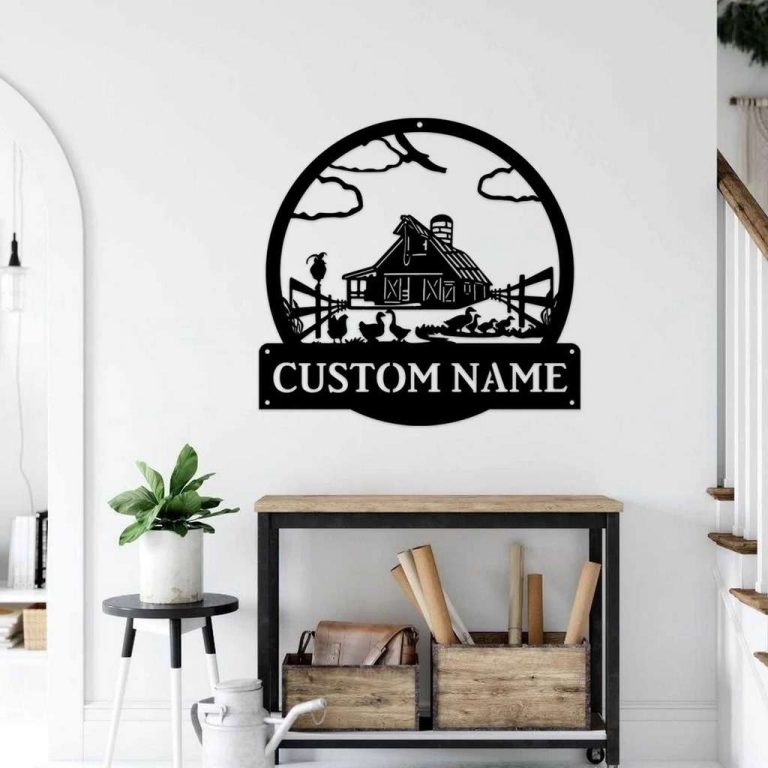 Personalized Metal Farmhouse Sign Home Decor Outdoor Gift for Farmer ...