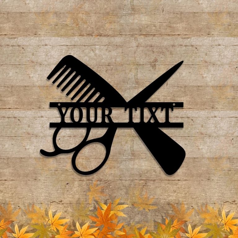 Personalized Metal Hair Stylist Sign Barber Shop Decor Custom Name Sign ...