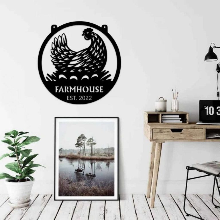 Personalized Metal Hen Chicken Coop Sign Housefarm Decor Outdoor Gift ...