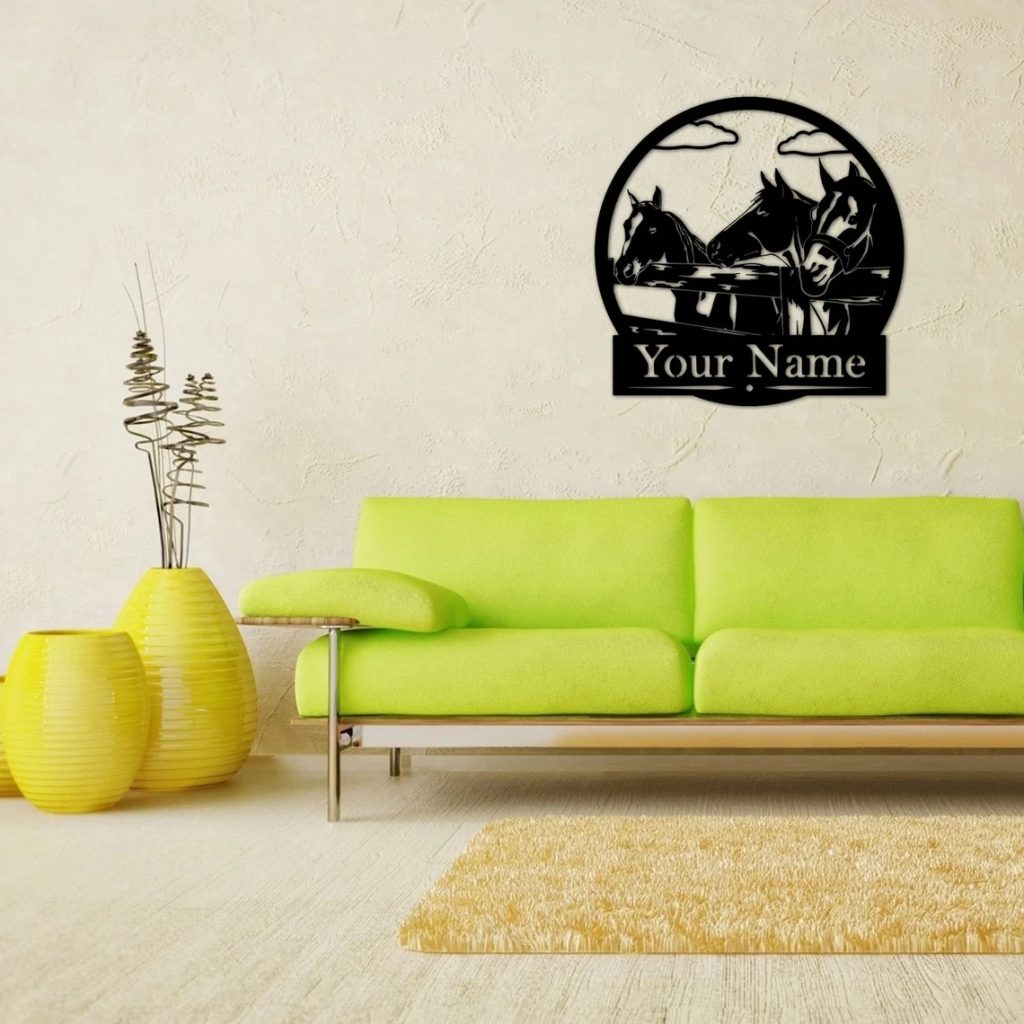 Personalized Metal Horses Ranch Signs House Warming Gift for Farmer ...