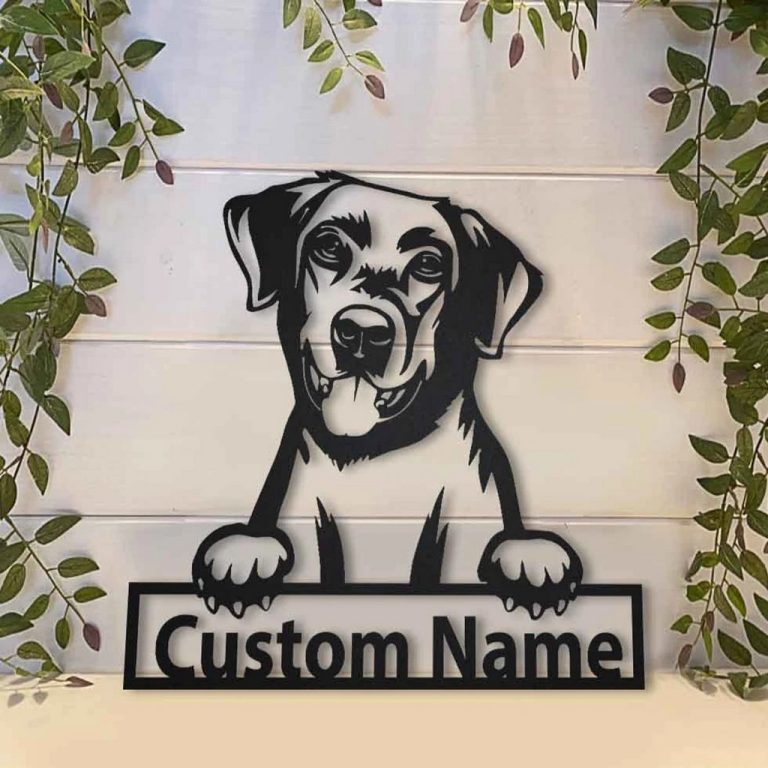 Personalized Metal Labrador Retriever Dog Sign Art Home Decor Gift for ...