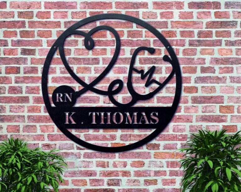 Personalized Metal Nurse Sign Decor Room RN LPN CNA Gifts for Nursing ...