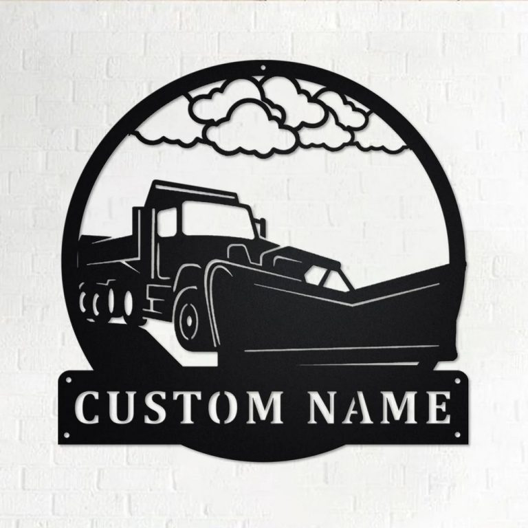 Personalized Plow Truck Metal Name Sign Home Decor Gift for Truck ...