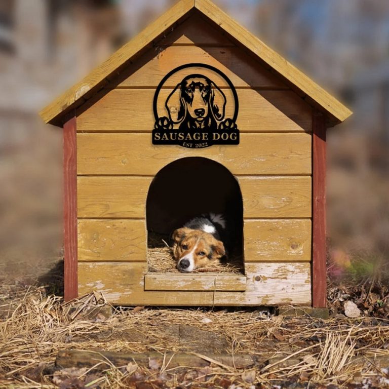 Personalized Sausage Dog Metal Name Sign Garden Decor Gift for Dog ...