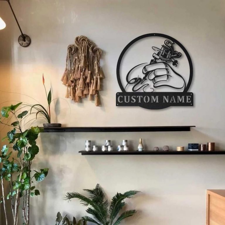 Personalized Tattoo Artist Sign for Tattoo Studio Decor Laser Cut Metal ...