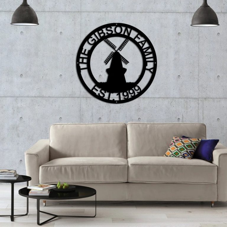 Personalized Windmill Metal Signs Housewarming Gift for Farmer Rustic ...