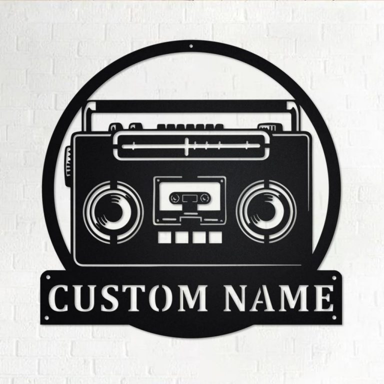 Retro Radio Metal Art Personalized Metal Name Sign Music Room Decor ...