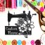 Sewing Machine Signs Personalized Metal Name Sign Sewing Room Decor ...