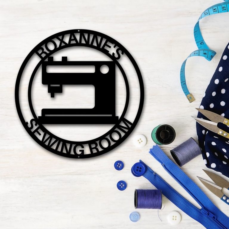 Sewing Room Signs Personalized Metal Name Sign Gift for Women - Custom ...