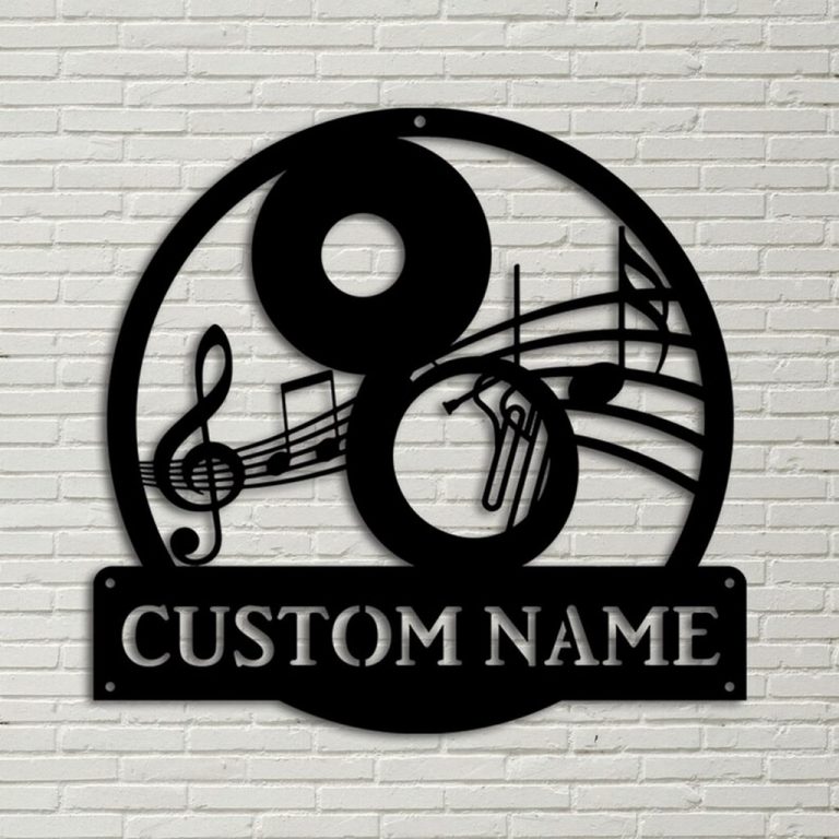 Sousaphone Metal Art Personalized Metal Name Signs Music Room Decor ...