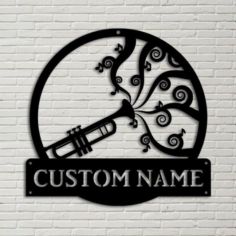Trombone Metal Art Personalized Metal Name Signs Music Room Decor Gift ...
