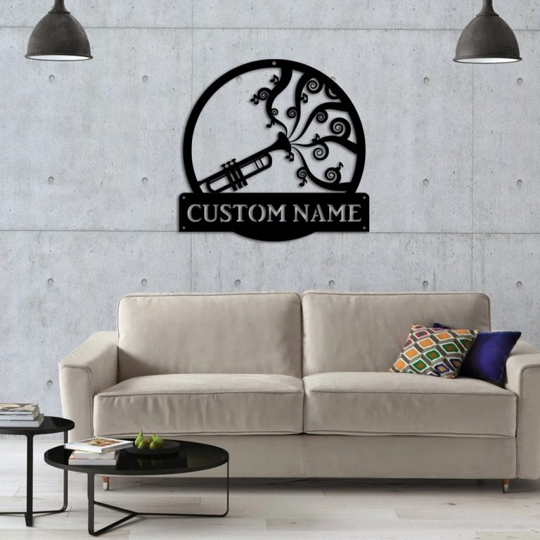Trombone Metal Art Personalized Metal Name Signs Music Room Decor Gift ...
