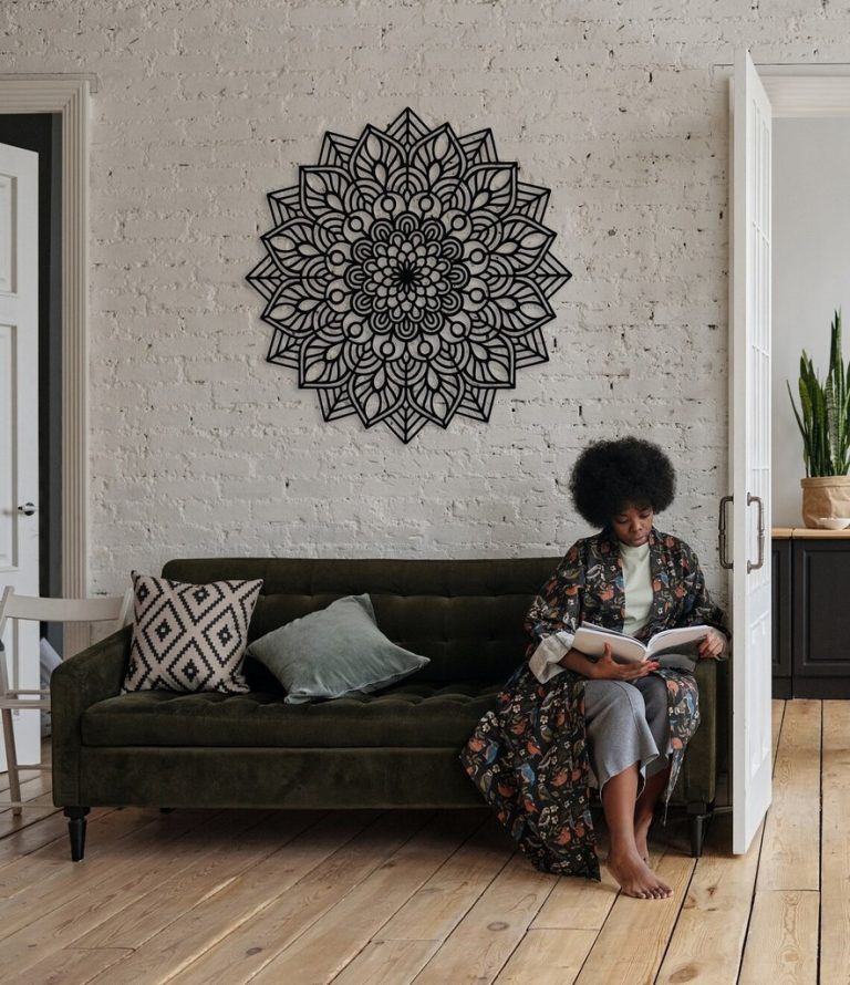 Zen Mandala Metal Wall Art Laser Cut Metal Signs Decor Home Gift for ...