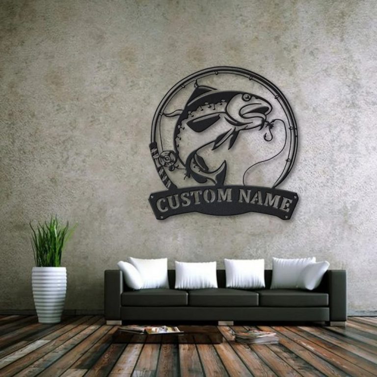 Atlantic Cod Fish Metal Art Personalized Metal Name Sign Decor Home ...