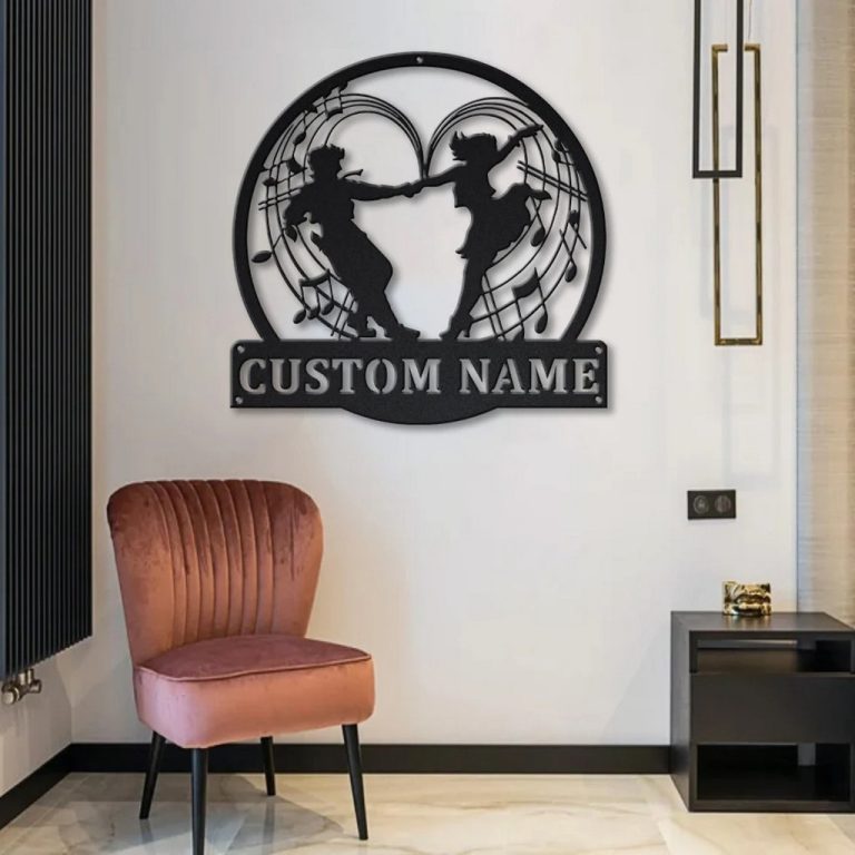 Ballroom Dancing Metal Sign Personalized Metal Name Signs Home Decor ...