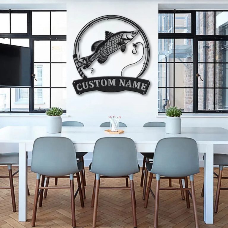 Barramundi Fish Metal Art Personalized Metal Name Sign Decor Home ...
