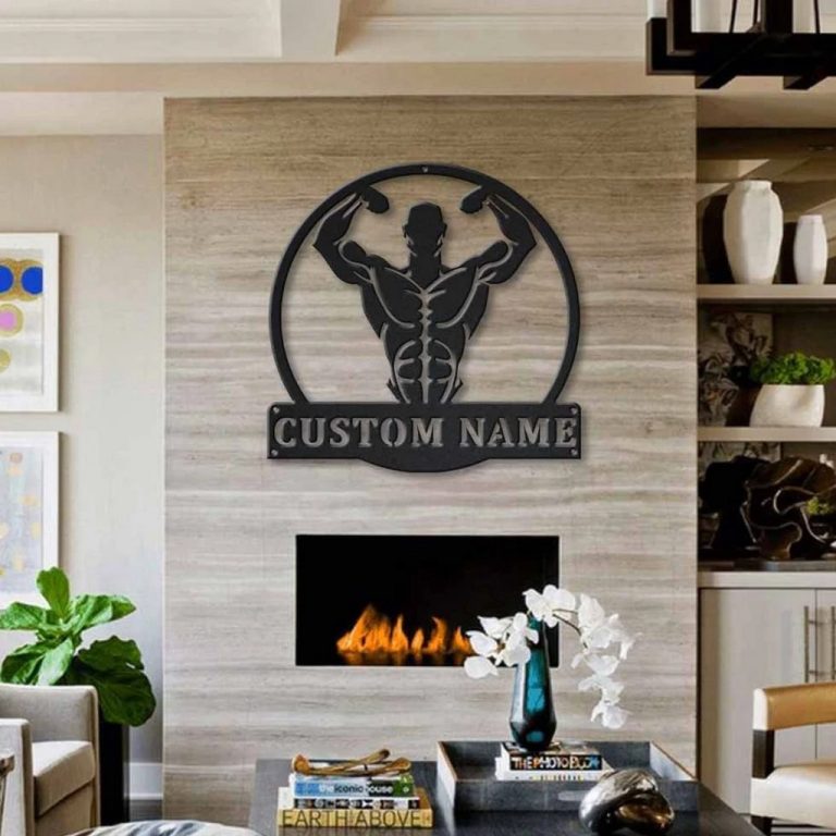 Bodybuilding Metal Sign Personalized Metal Name Signs Home Decor Sport ...
