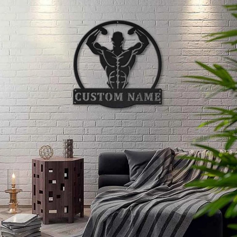 Bodybuilding Metal Sign Personalized Metal Name Signs Home Decor Sport ...